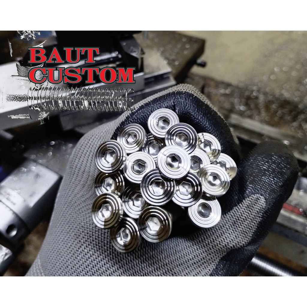 Jual Baut M6 Baut Drat 10 Stainless Slim , Baut Custom Datar Spiral Baut Sepeda Motor | Shopee ...