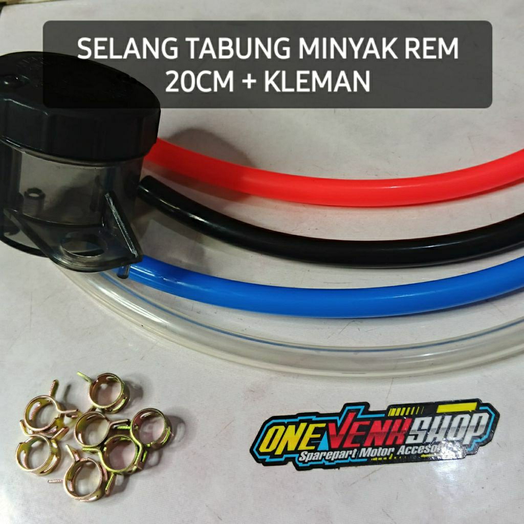 Jual SELANG TABUNG MINYAK REM + KLEMAN 2 PANJANG 20CM UNIVERSAL SELANG ...