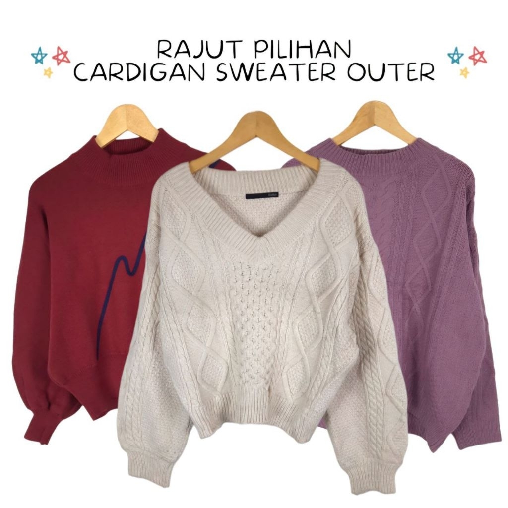 Jual (Pilihan 10) Sweater Rajut Tebal Kekinian Warna Beragam | Shopee ...