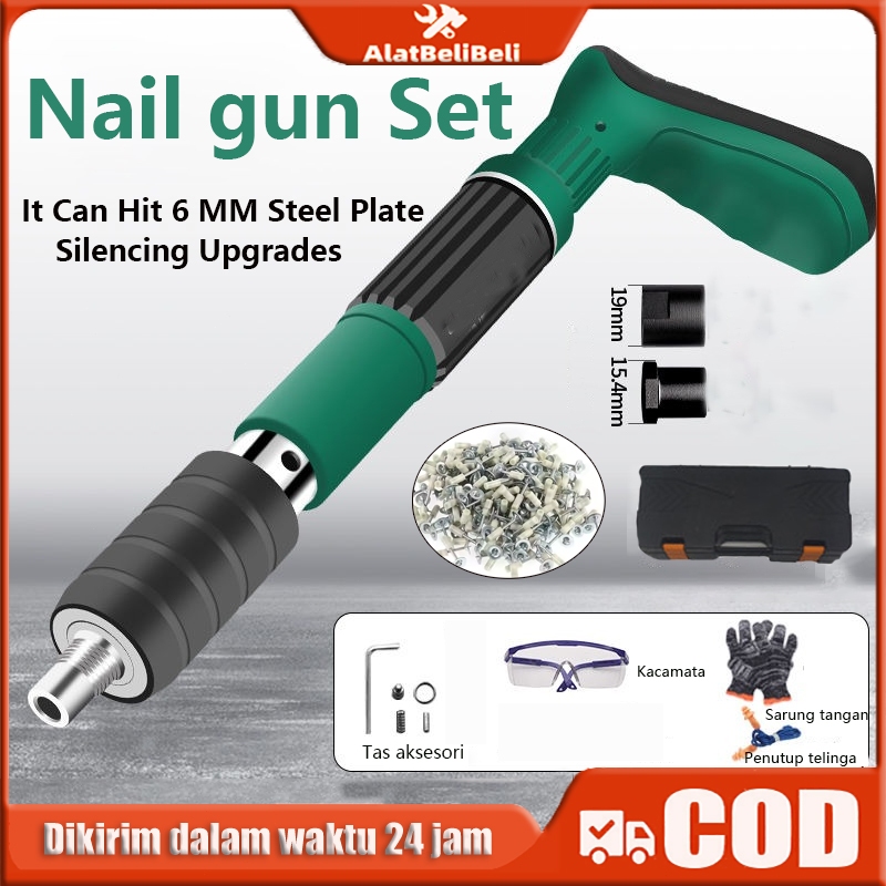 Jual 【COD】Paku beton/paku tembak/paku tembak/alat pelubang/alat set ...