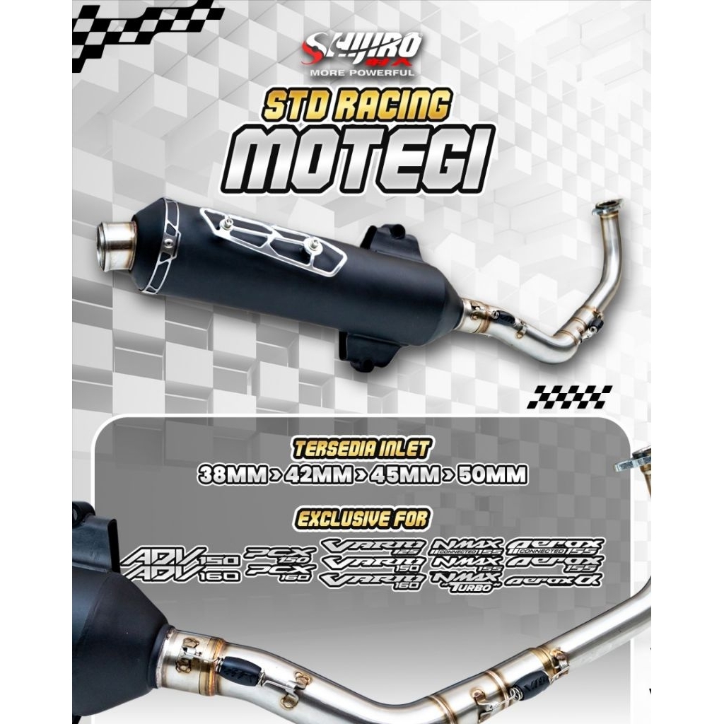 Jual knalpot standar racing shijiro motegi n max aerox lexy n max turbo ...
