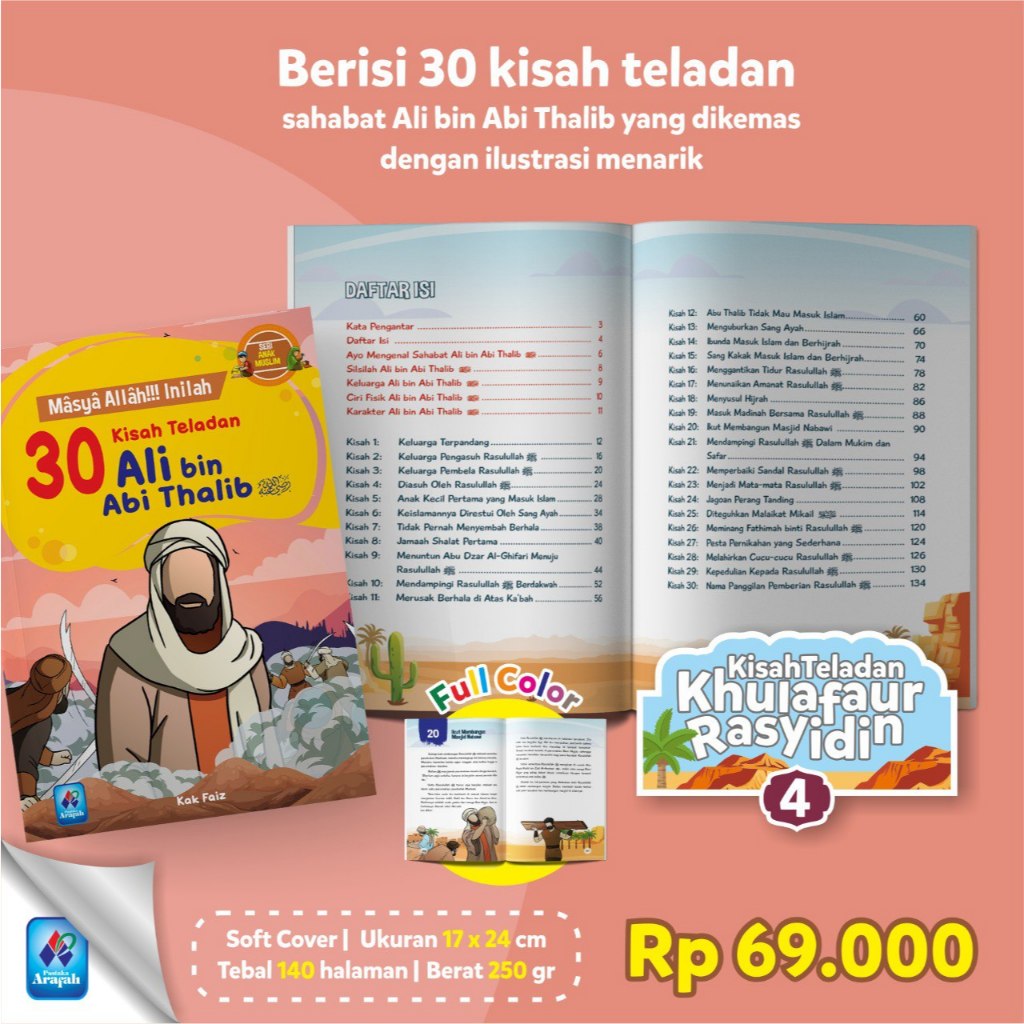Jual Inilah 30 Kisah Teladan Ali Bin Abi Thalib Pustaka Arafah Soft ...