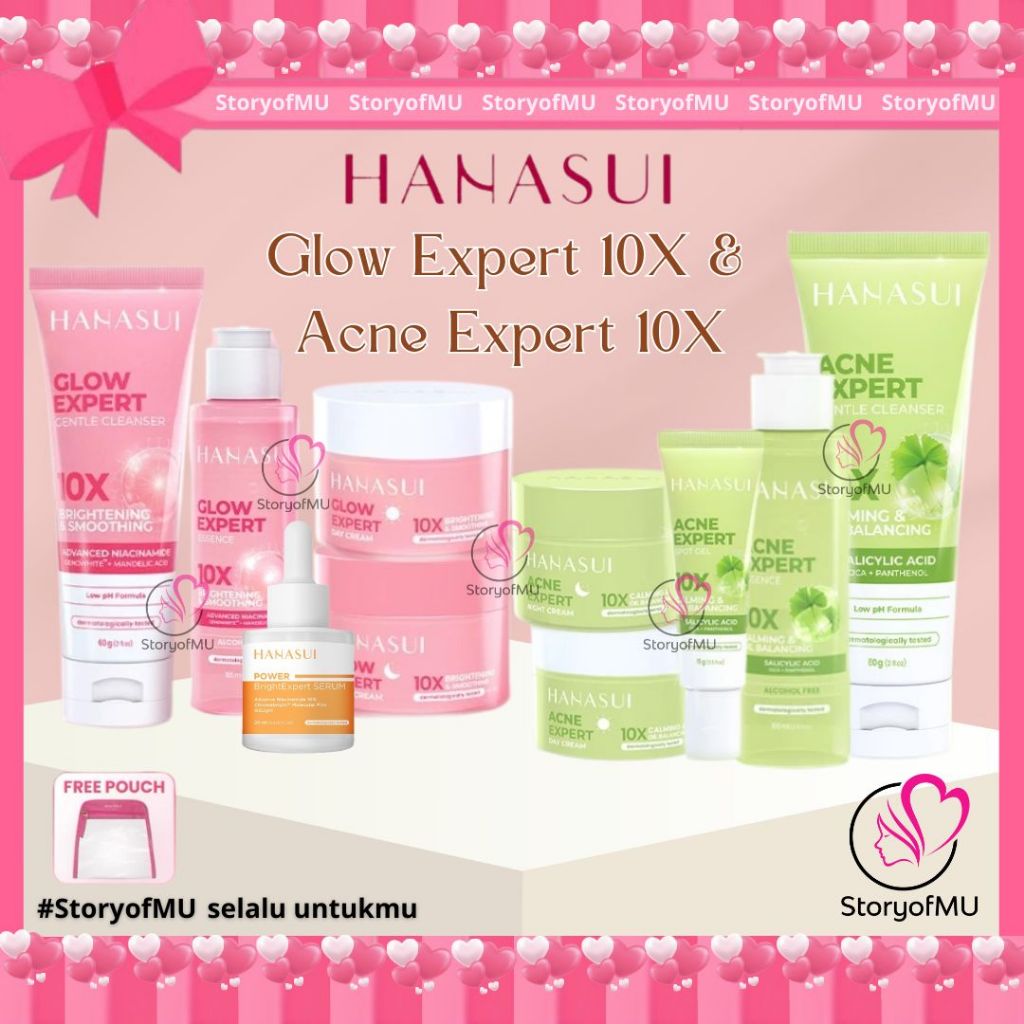 Jual HANASUI Glow | Acne Expert 10x Gentle Cleanser 60gr | Essencel ...