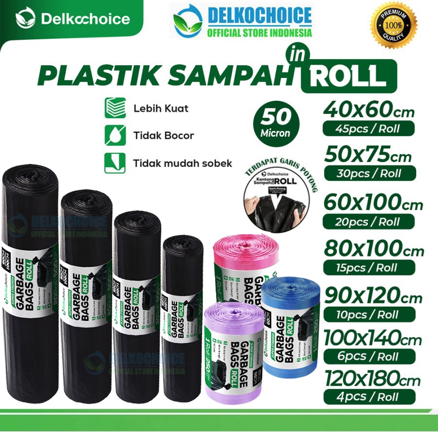 Jual Kantong Plastik Sampah Roll Jumbo Trash Bag Premium Tebal Delkochoice | Shopee Indonesia