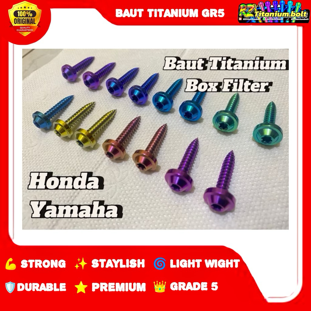 Jual Baut Titanium Box Filter udara universal Baut Filter Matic ...