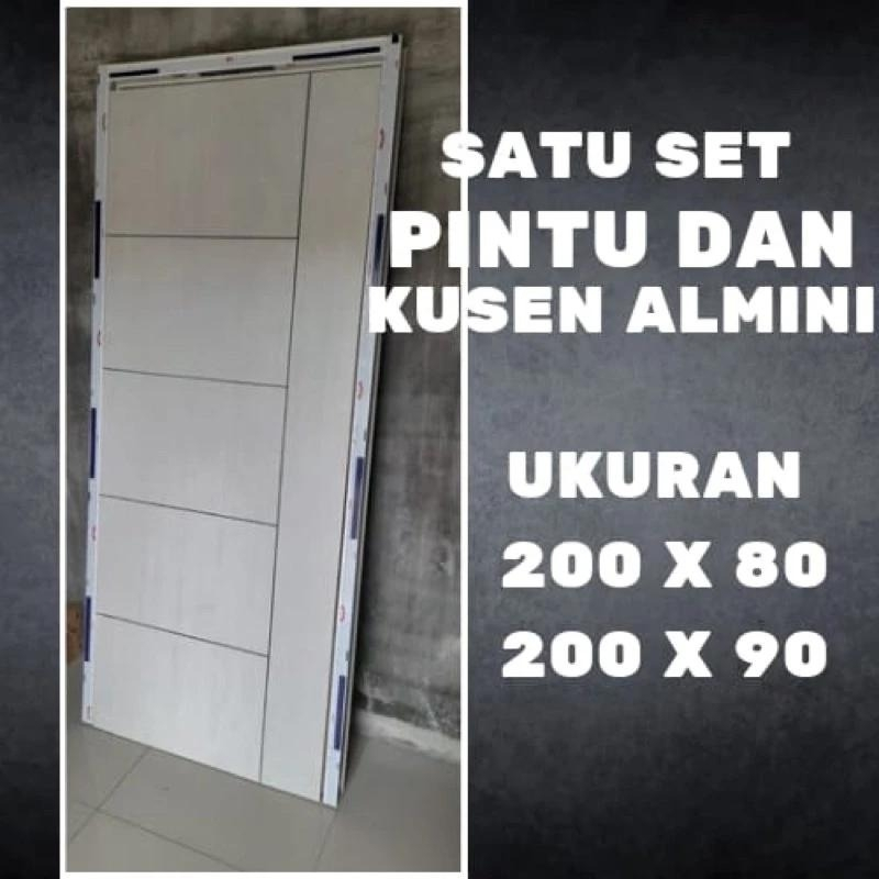 Jual 1 SET PINTU MINIMALIS + KUSEN ALMINI | Shopee Indonesia