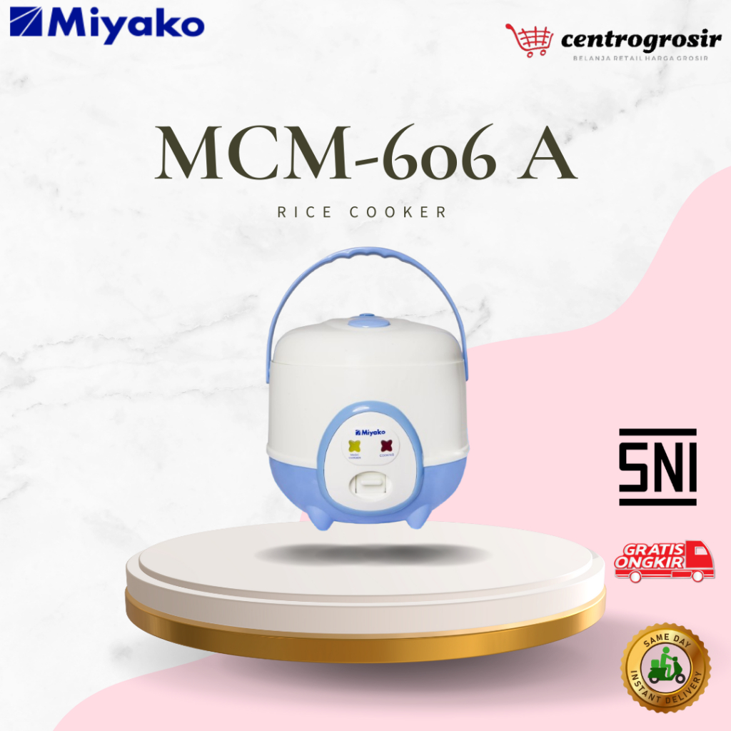 Jual Miyako MCM606A Magic Com Rice Cooker Mini 0.6 Liter 3in1 350 Watt ...