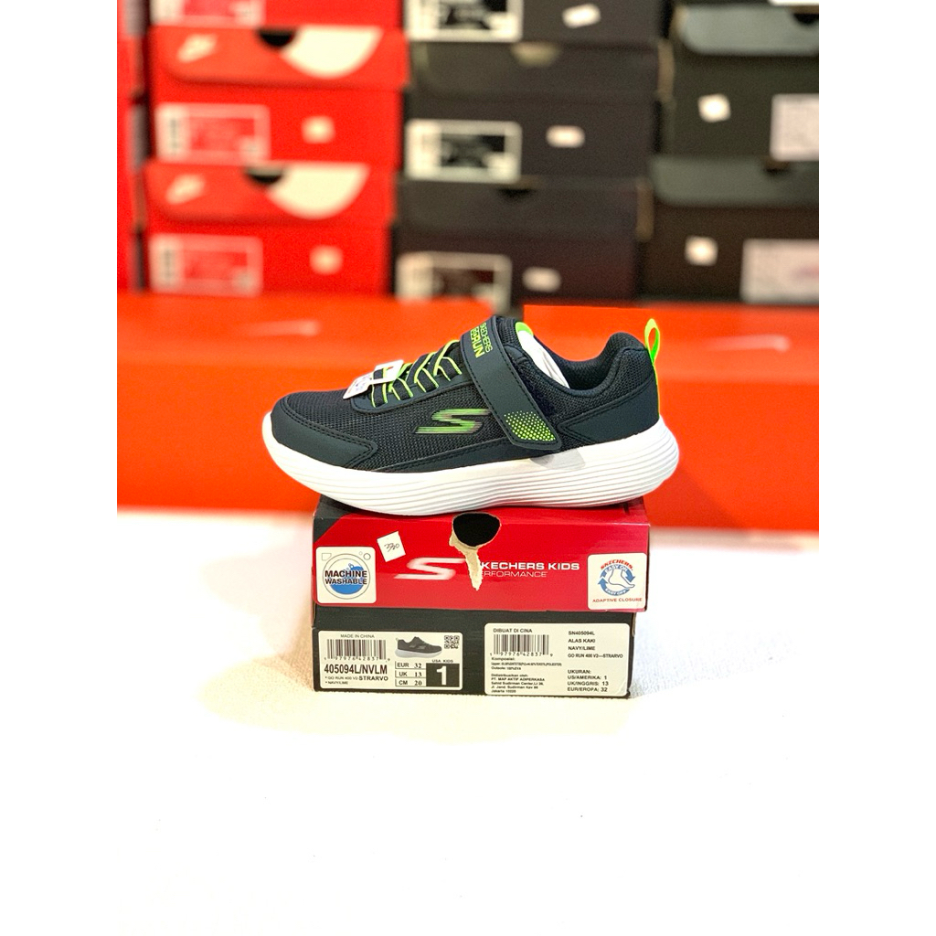 Jual SKECHERS KIDS GO RUN 400 v2-STRAVO 405094L/NVLM ORIGINAL 100% ...