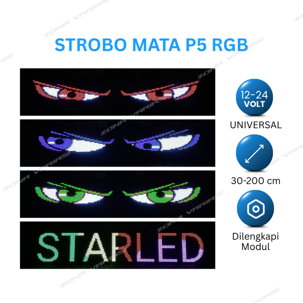 Jual Strobomata Running Text Panel P5 Animasi Mata Full Warna RGB ...