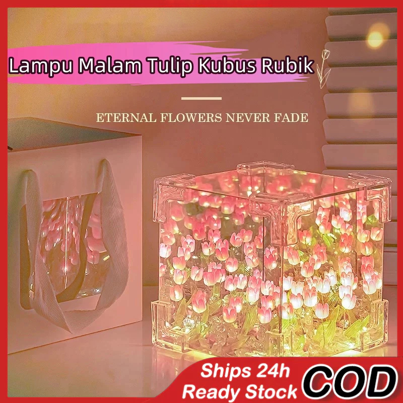 Jual 20 Bunga Tulip Lampu / Lampu DIY Cloud Tulip / Lampu Malam Led ...