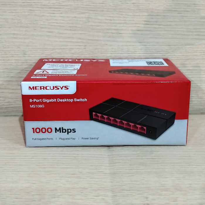 Jual Mercusys MS108G 8-Port 10/100/1000Mbps Desktop Switch Hub Gigabit | Shopee Indonesia