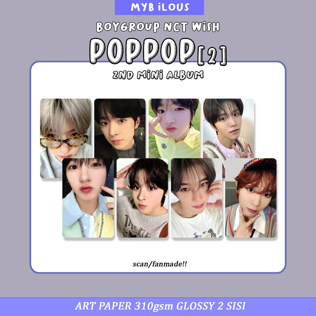 Jual [UNOFFICIAL] NCT WISH POPPOP POP POP 2ND MINI ALBUM PHOTOCARD ...
