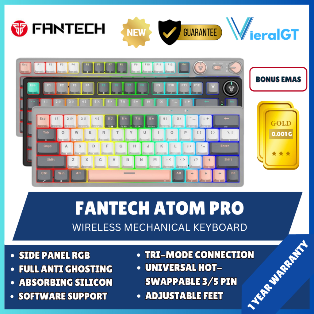 Jual Fantech ATOM PRO SERIES Wireless Keyboard Mechanical Gaming ...