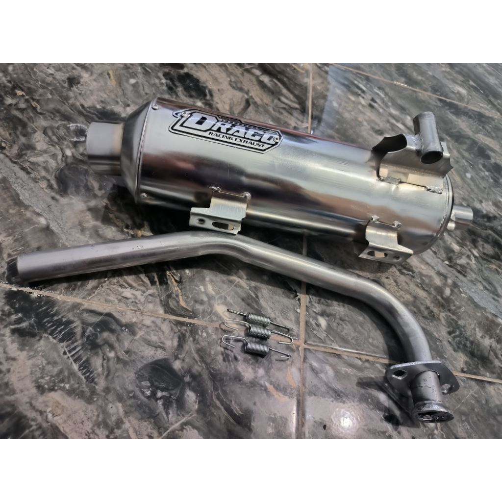 Jual KNALPOT STANDART RACING COPY DRACO CHROME BUAT BEAT SCOOPY MIO ...