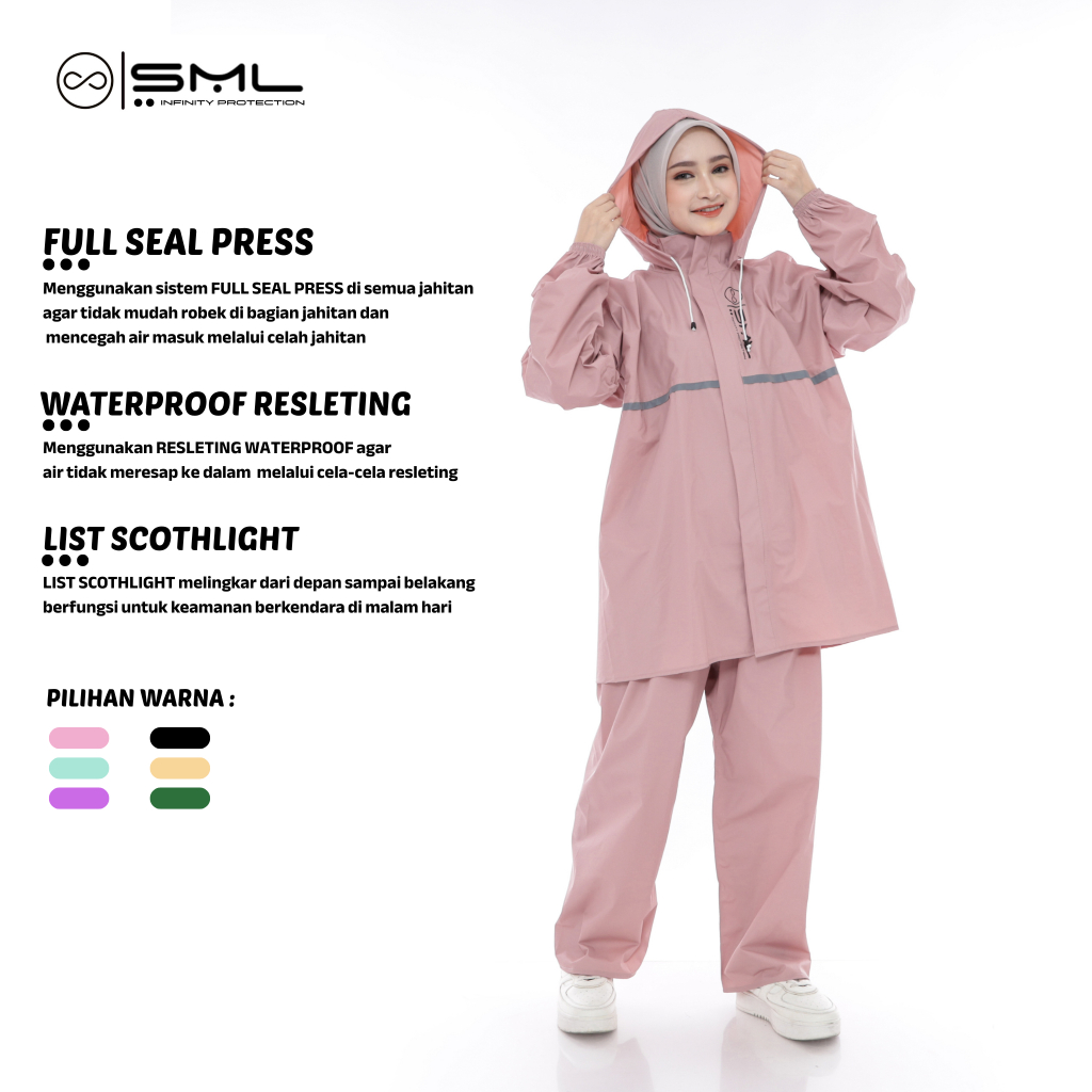Jual Jas Hujan Full Seal Press Anti Rembes Pria Wanita Bahan PVC 0.25 ...