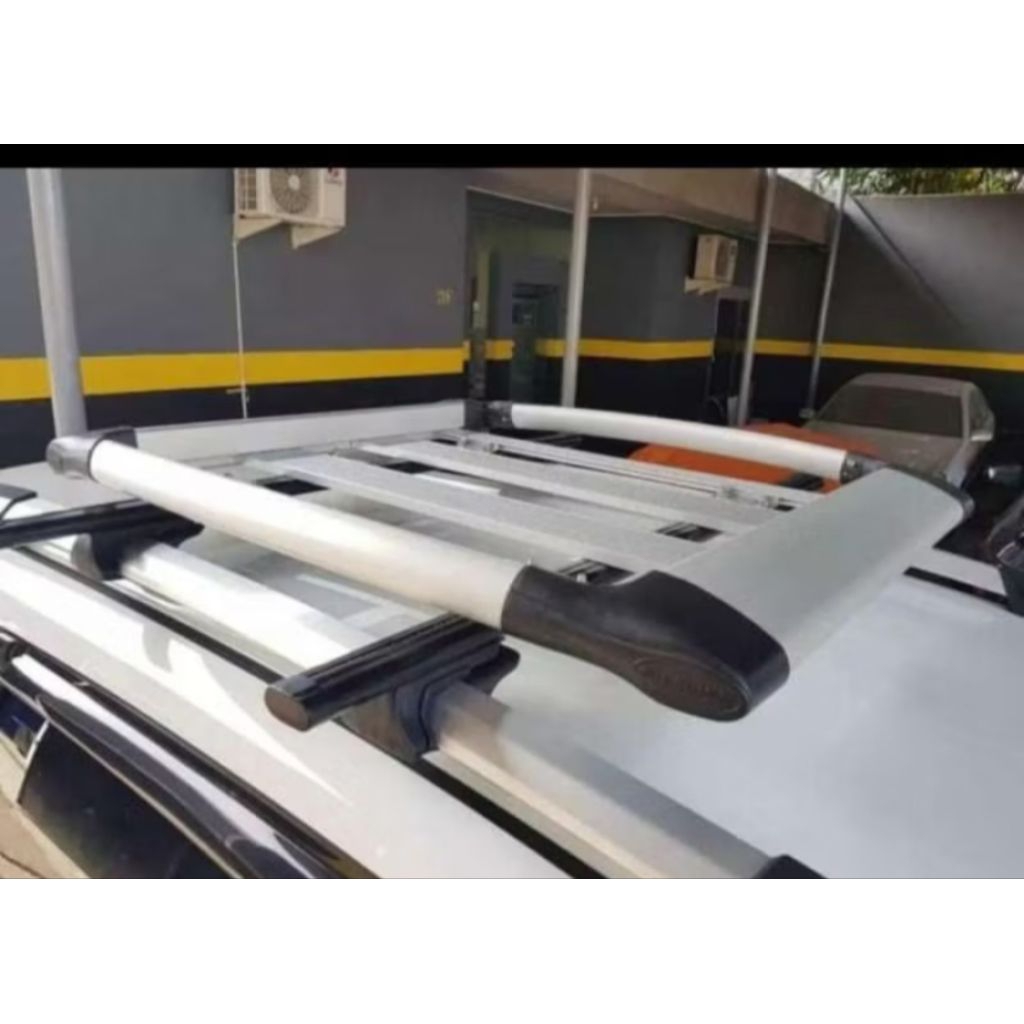 Jual paket roof rack bagasi atas mobil jepit roof rail yang ada celah ...