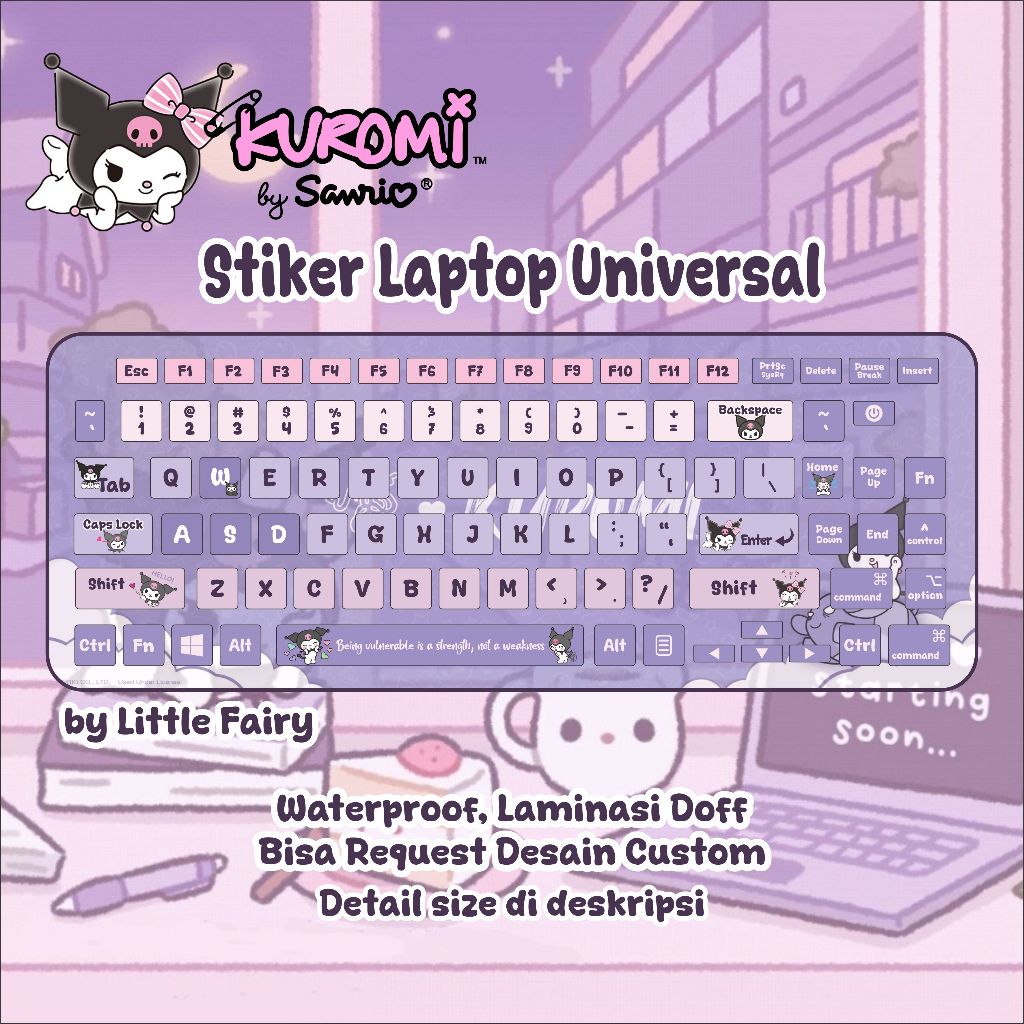 Jual [Little Fairy] Stiker Laptop Keyboard Universal / Stiker Keyboard ...