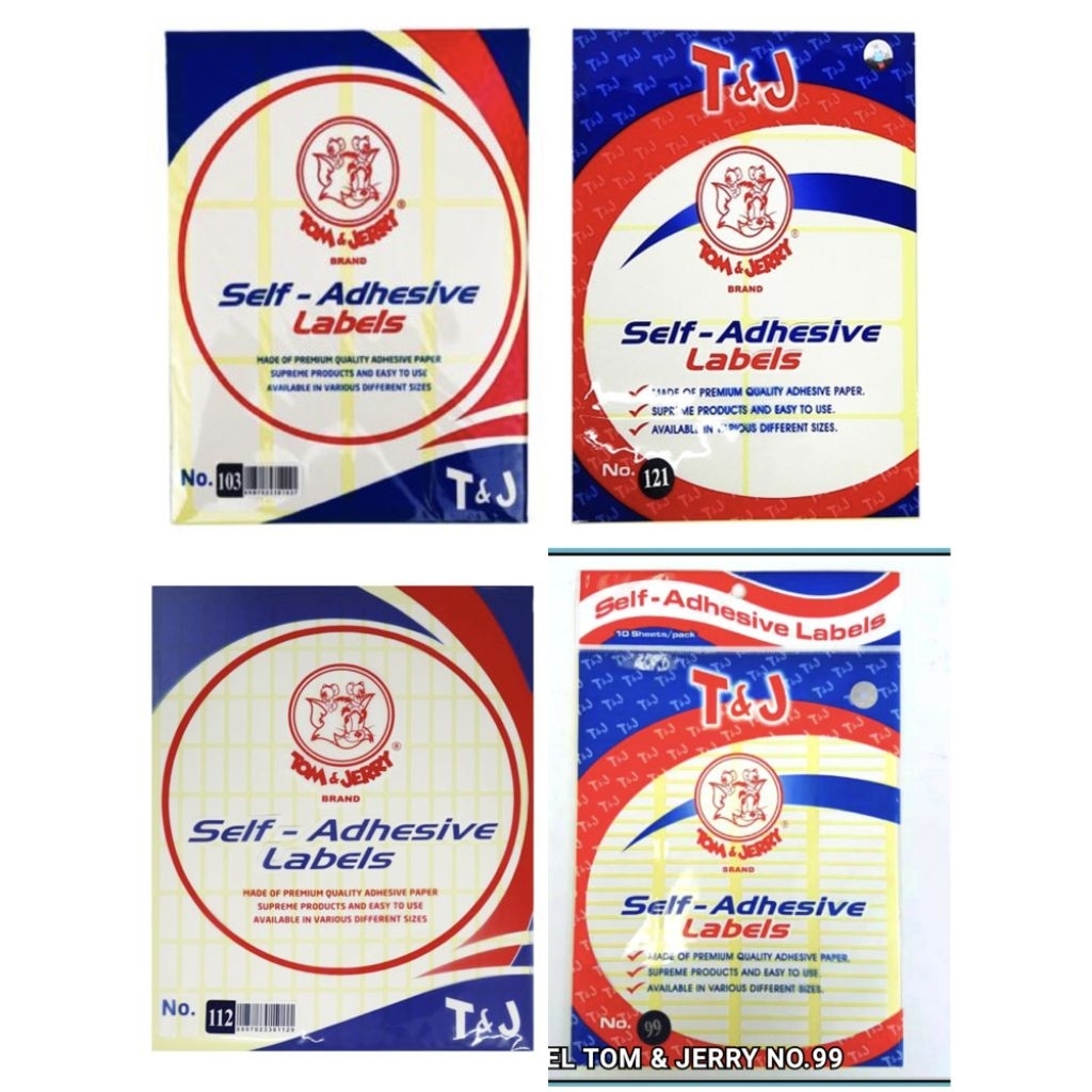 Jual Label Tom & Jerry Multifungsi No 99 , 103 , 112 , dan 121 1 Pak isi 10 Lembar | Shopee ...