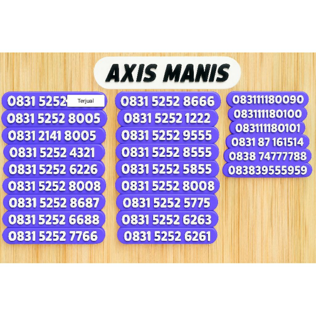 Jual Kartu Axis Nomor Cantik Promo | Shopee Indonesia