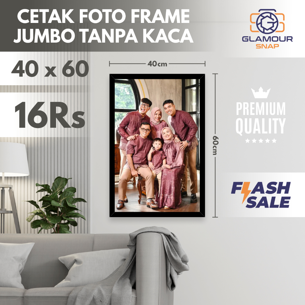 Jual CETAK FOTO FRAME JUMBO | 40X60 CM | 16Rs | FRAME FIBER TANPA KACA ...