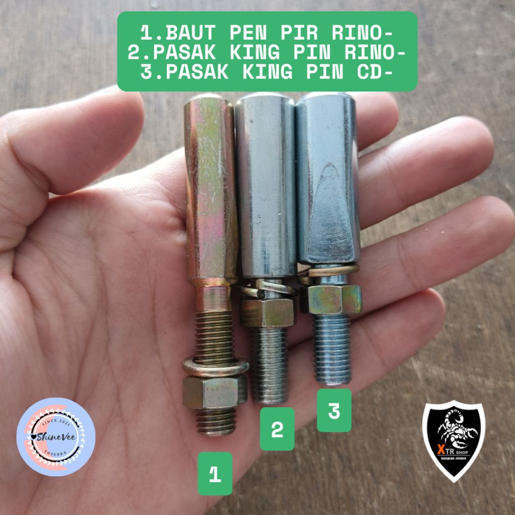 Jual Baut pen per rino / baut pasak rino / pasak king pin rino / baut ...