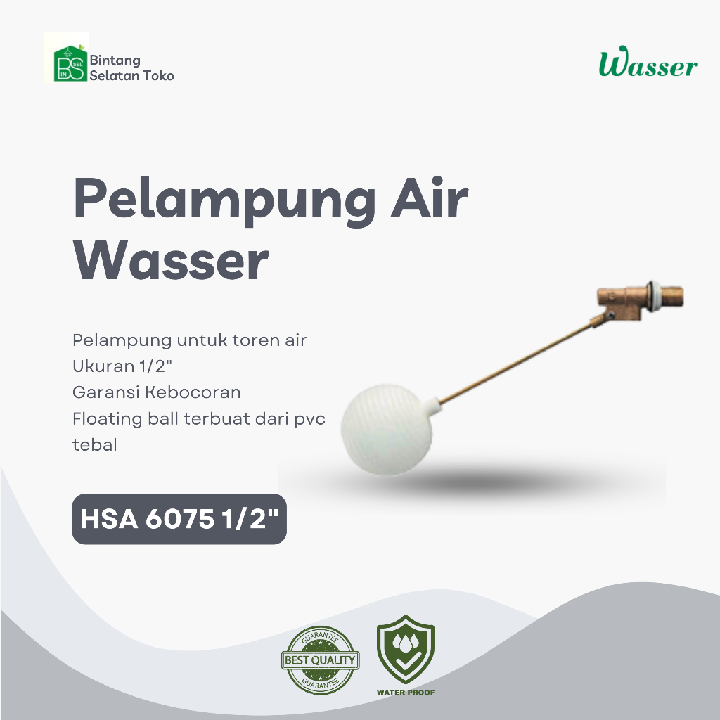 Jual PELAMPUNG AIR TOREN FLOATING TAP WASSER HSA6075 1/2" | Shopee Indonesia