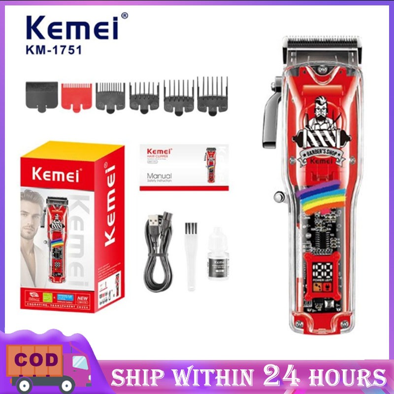 Jual 【Original】Alat Cukur Rambut Kemei Elektrik Hair Clipper Rambut Kemei KM-1751/6900RPM Alat ...
