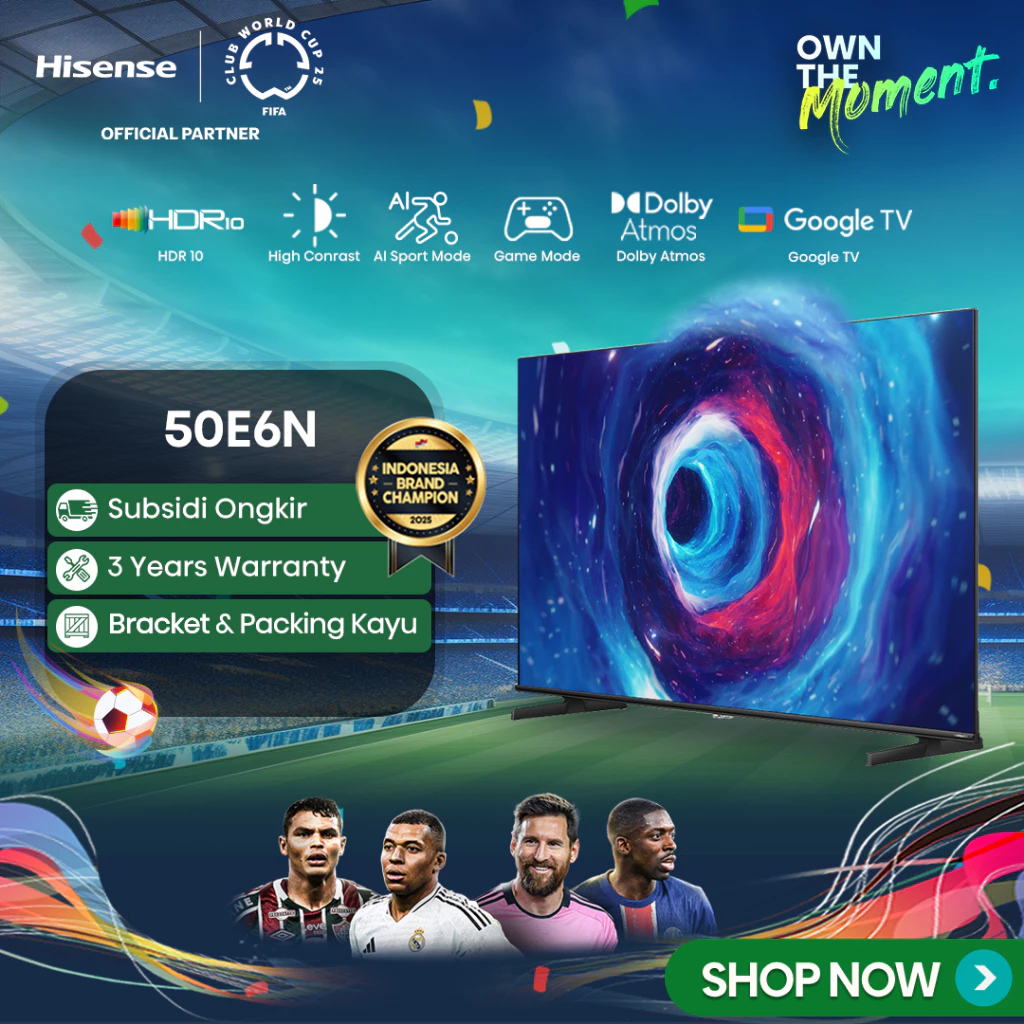 Jual Hisense TV 50" 50E6N 4K Google Smart TV Karaoke Function-Bezelless ...