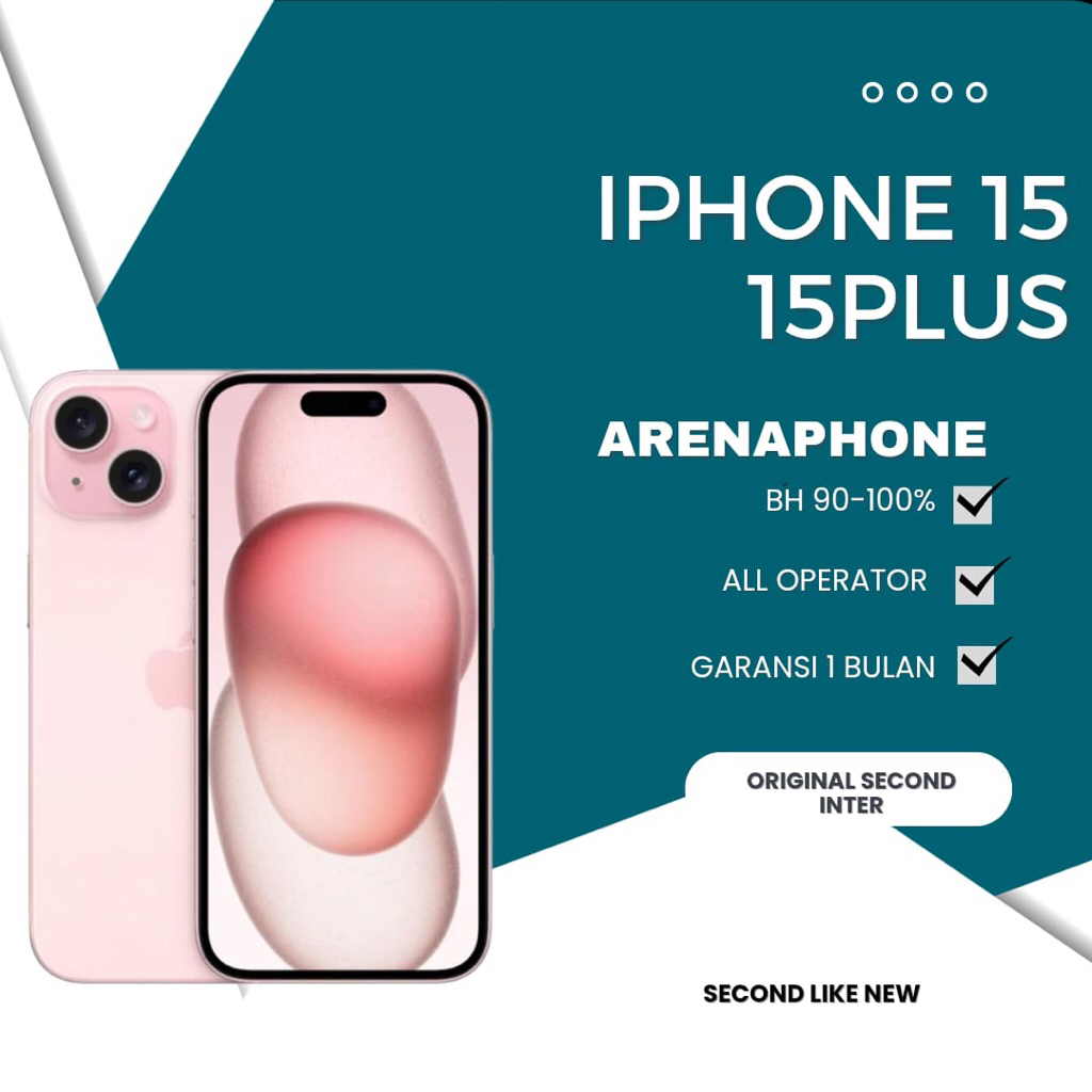 Jual IPHONE 15/15PLUS 128GB/256GB/512GB BEKAS ORIGINAL | Shopee Indonesia
