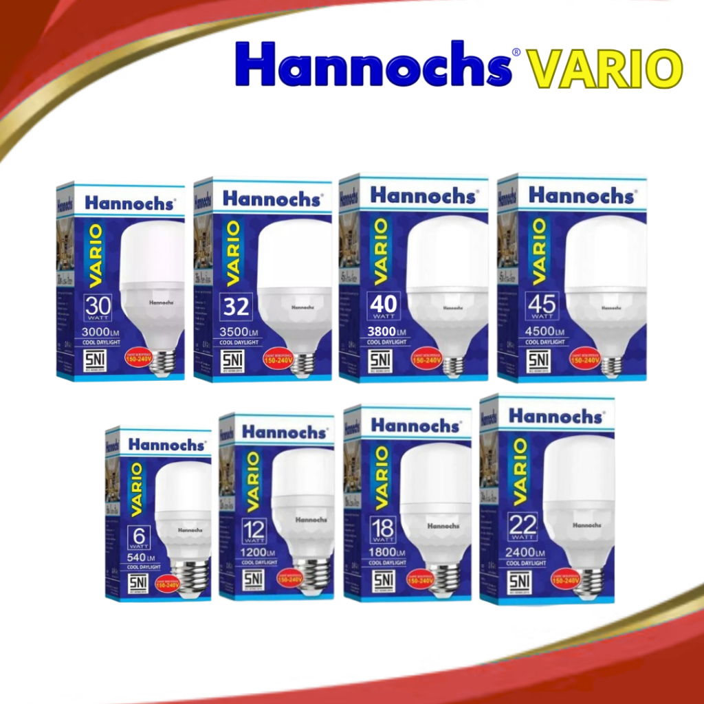 Jual HANNOCHS VARIO Bohlam Lampu LED 6W 12W 18W 22W 30W 32W 40W 45W 50W Cahaya Putih Dengan ...