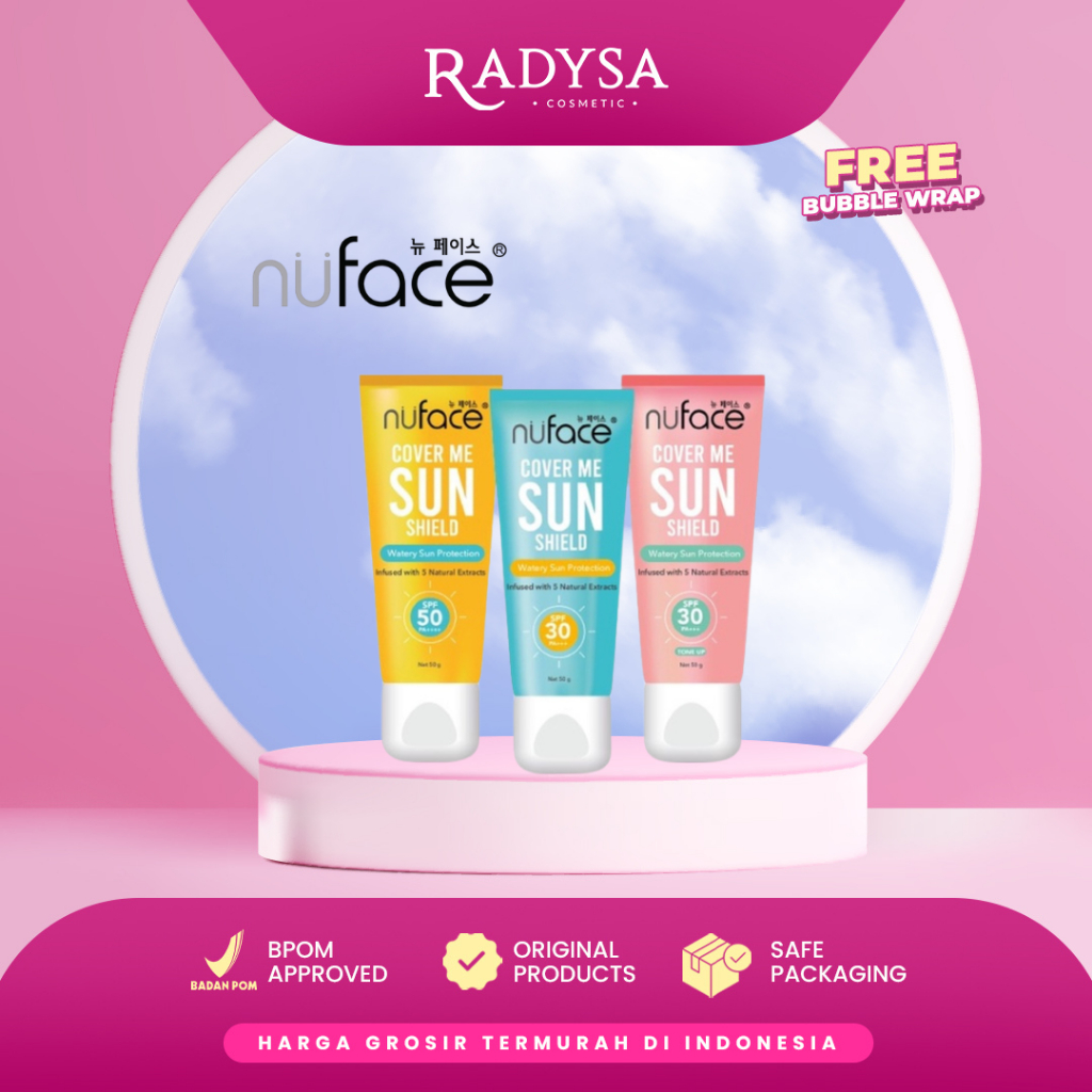 Jual RADYSA - Nuface Cover Me Sun Shield Sunscreen Wajah SPF 50 ,SPF 30 ...