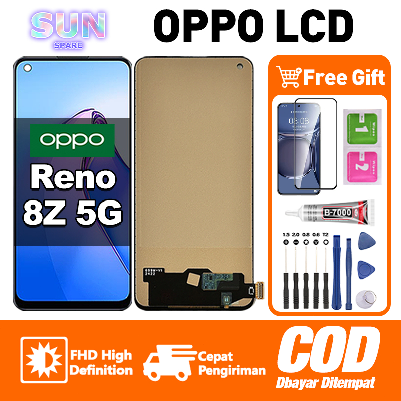 Jual 【ORIGINAL】LCD FOR OPPO Reno 8Z 5G Asli Ori hp Touchscreen FHD ...