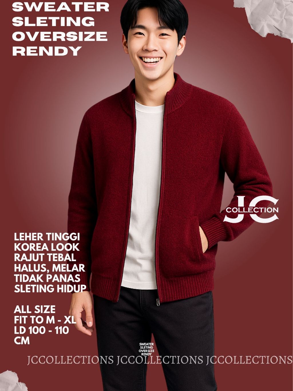 Jual Sweater Kardigan Pria Resleting / Cardigan Rajut Pria Korean Look ...