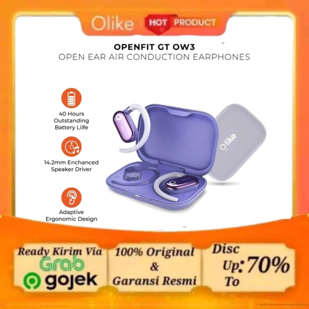Jual Olike OPENFIT GT OW3 TWS Sport Open Ear Bluetooth 5.3 - Suara ...