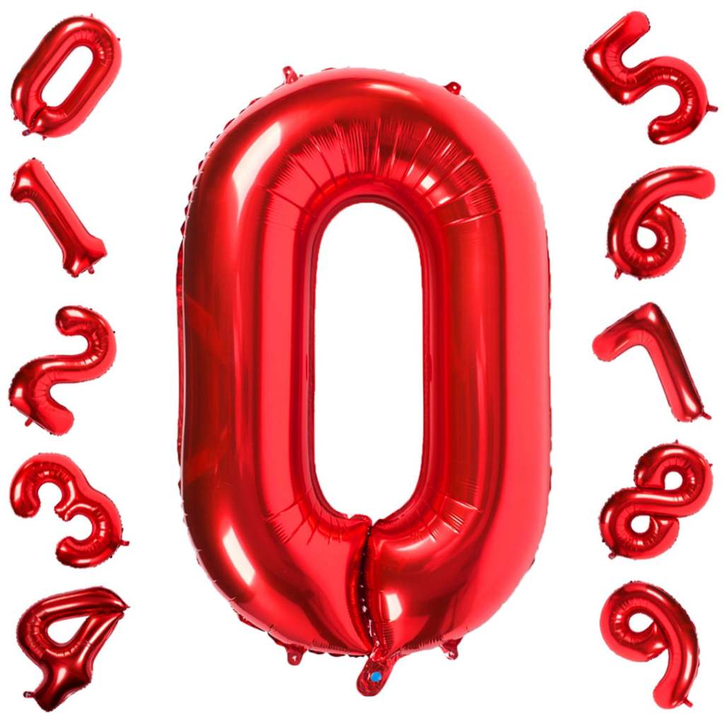 Jual Balon Foil Angka Jumbo Merah 32inch / 80cm HUT RI Dirgahayu ...