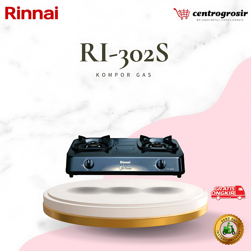 Jual Rinnai RI302S Kompor Gas Ceflon 2 Tungku Sun Burner RI-302S ...