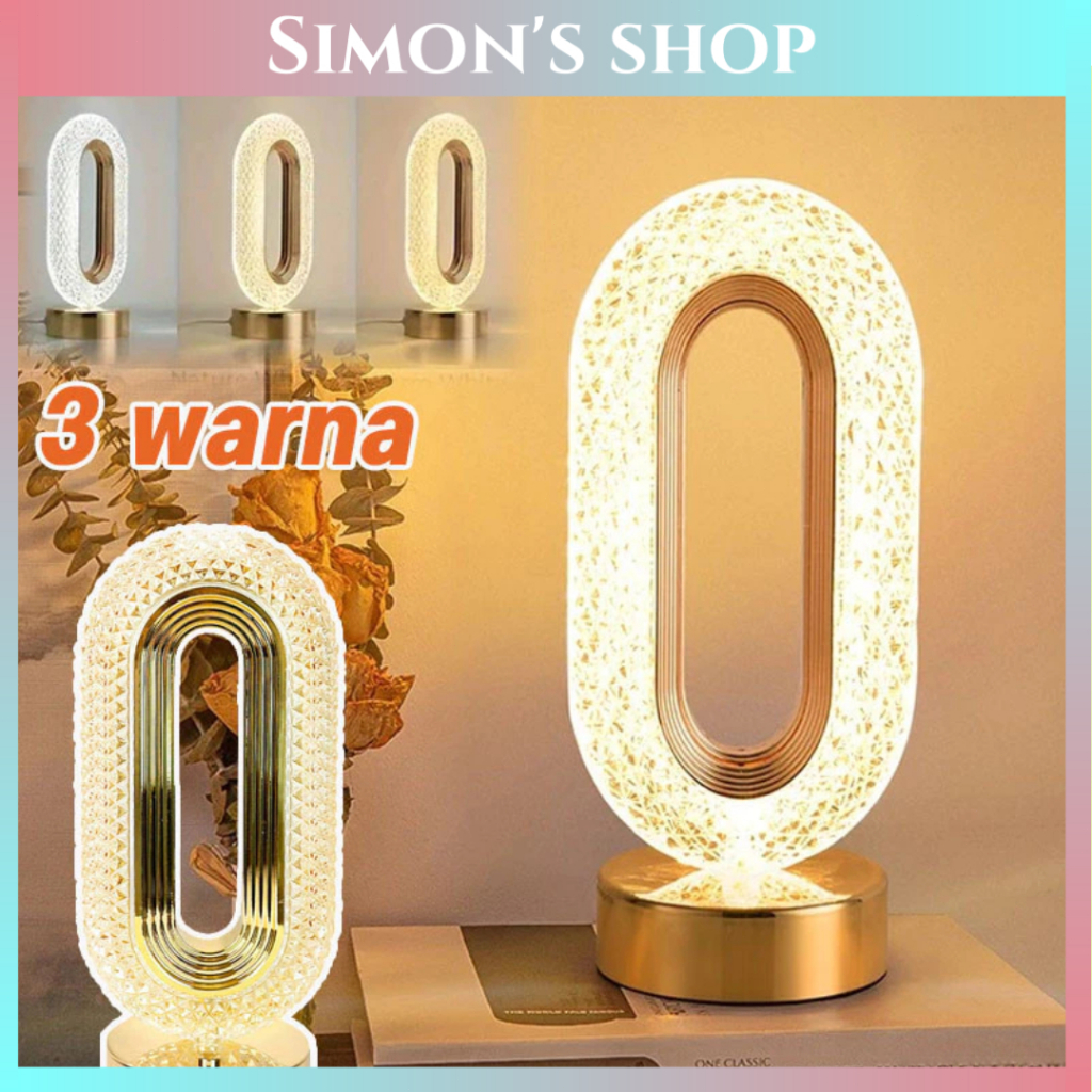 Jual Lampu Meja LED Aesthetic - Lamp Hias Kamar Minimalis Sensor Sentuh ...