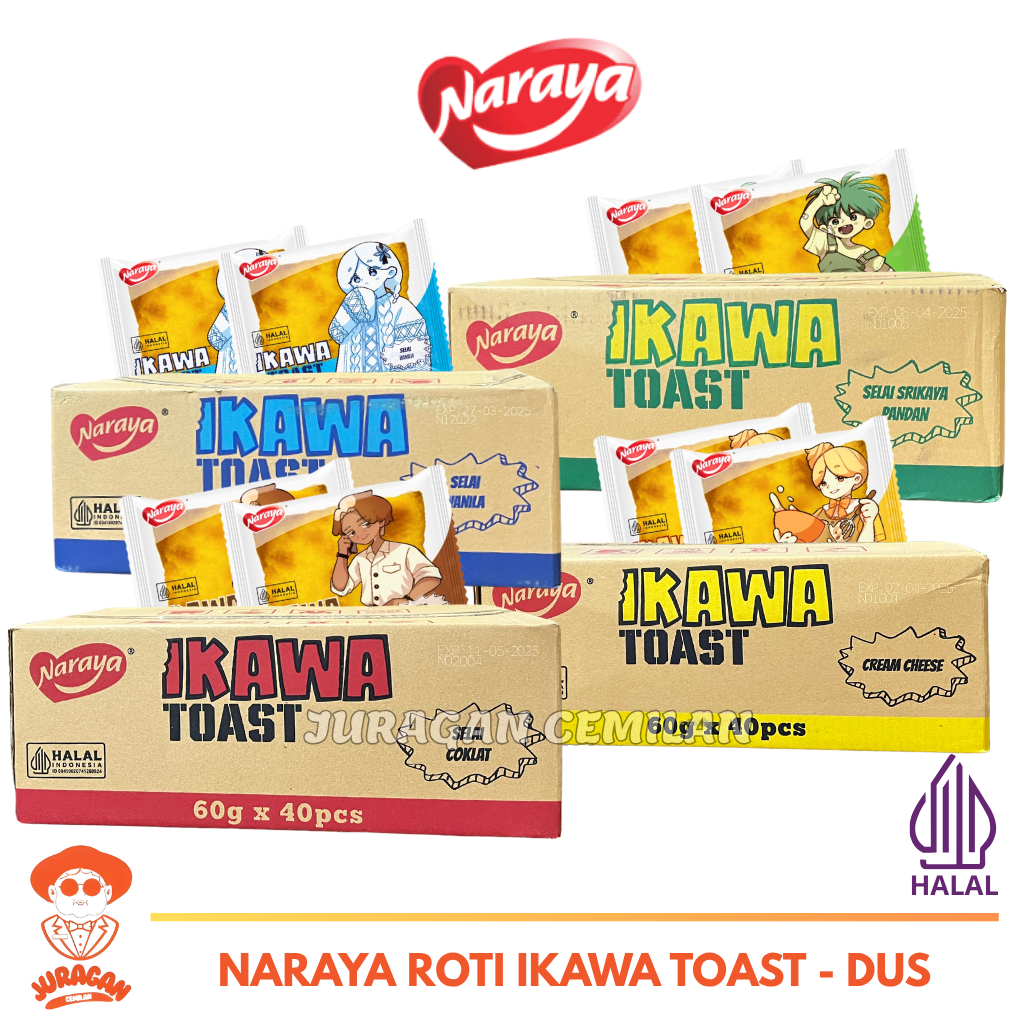 Jual Naraya Ikawa Toast - Roti Panggang Viral Rasa Coklat, Cheese ...
