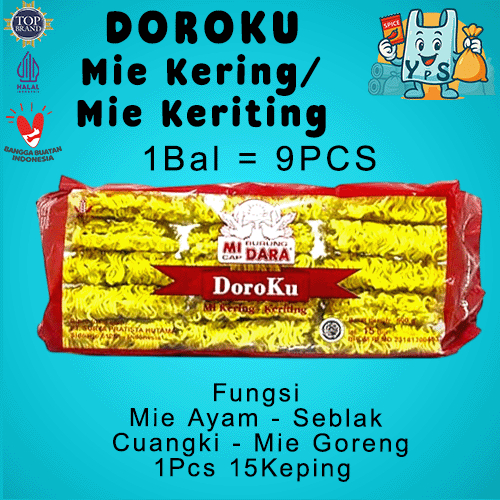 Jual Mie Doroku 600gr 15 Keping Cocok untuk Seblak.Mieayam,Cuangki ...