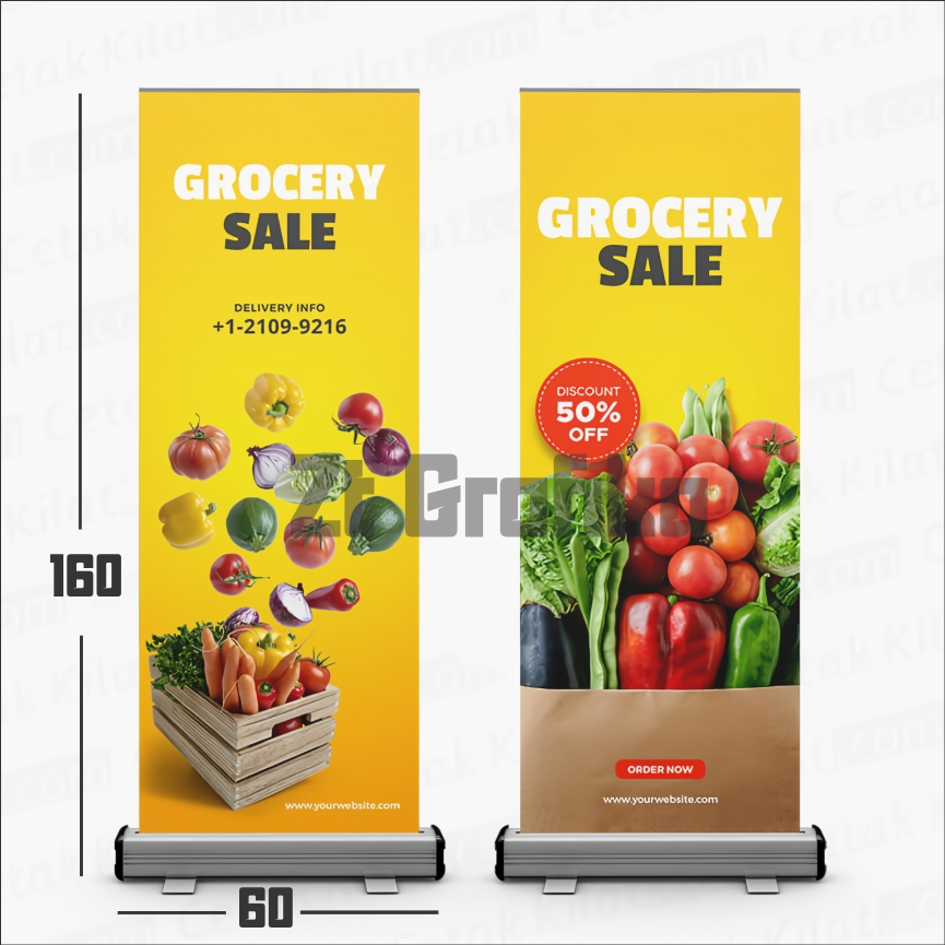Jual Standing Roll Banner Online Murah ROLL UP BANNER 60X160 / STAND ...