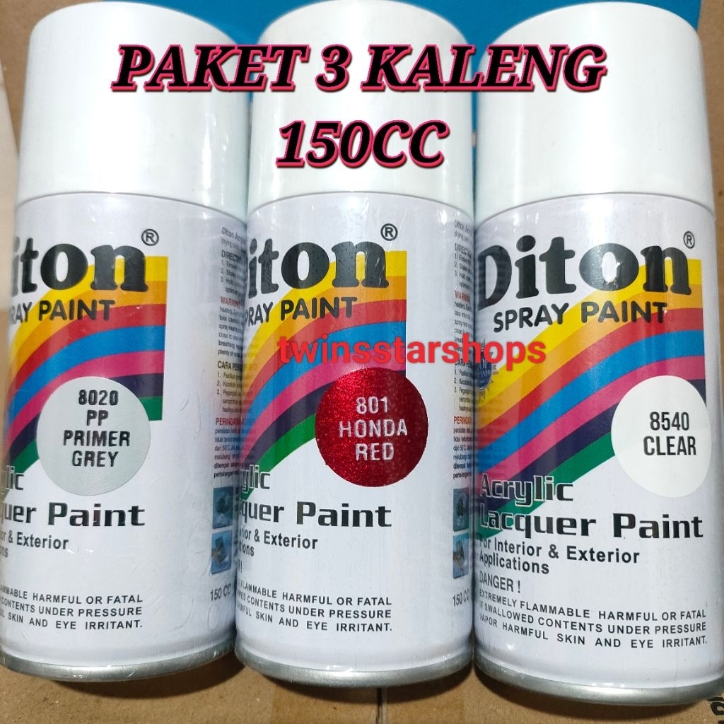 Jual Pilok Pylox Cat Diton Paket 3 Kaleng Merah Honda Red 801 Epoxy ...