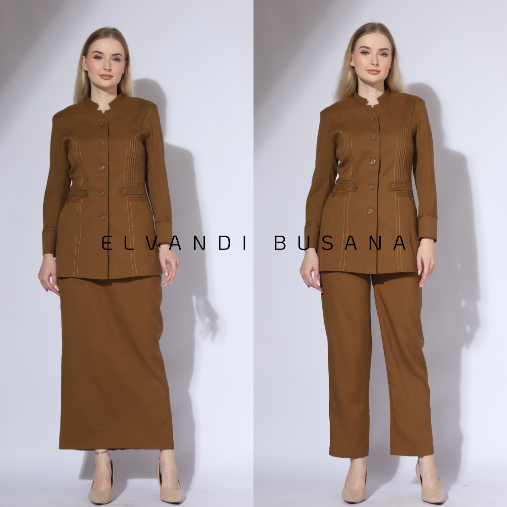 Jual Blazer Wanita Baju Kerja Kantor Seragam Dinas PDH PNS Pemda Guru ASN Wanita kode 7017 Pemda ...