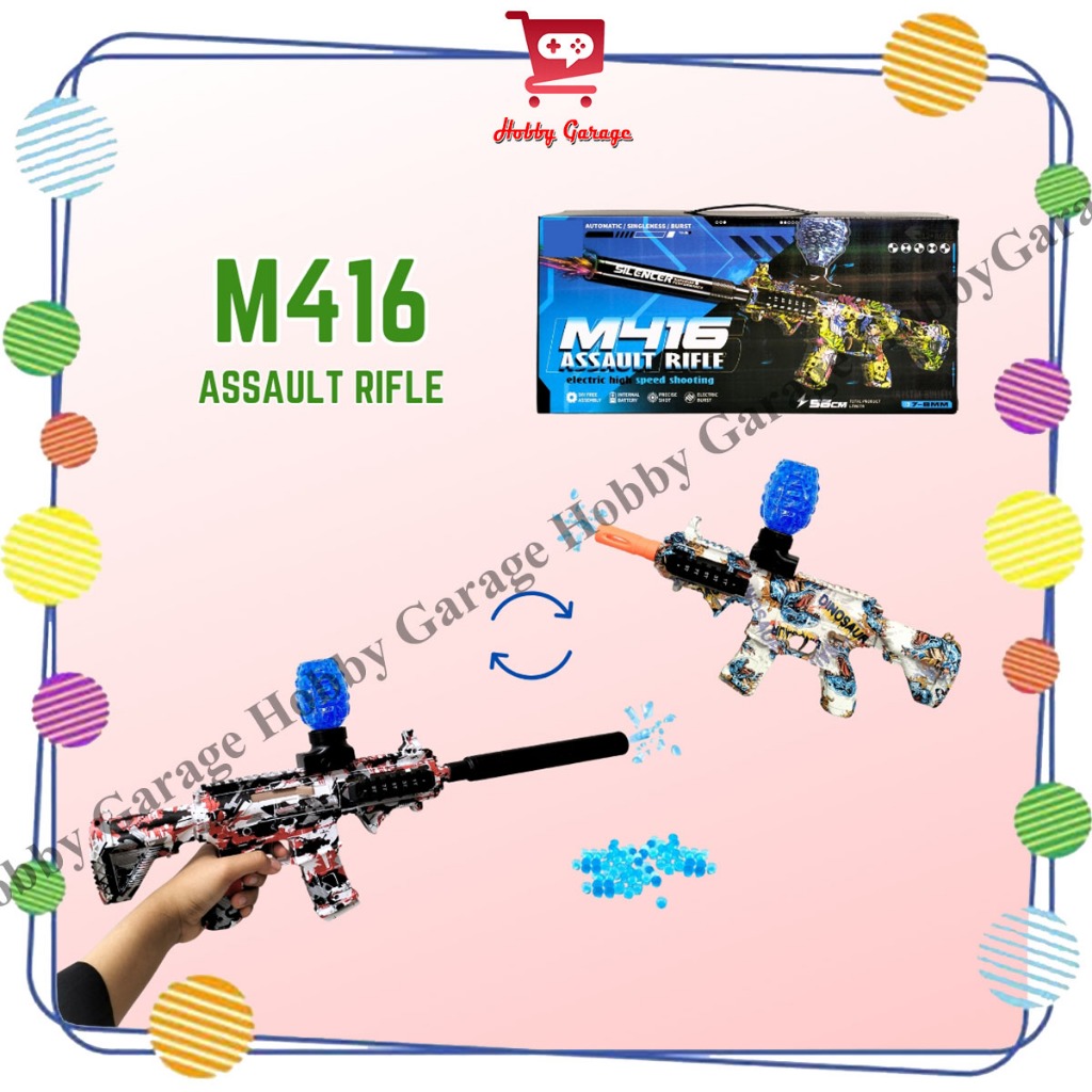 Jual Mainan Tembakan Anak WGG M416 Assault Rifle Water Gel Blaster Scar Gun Watergel M4 | Shopee ...