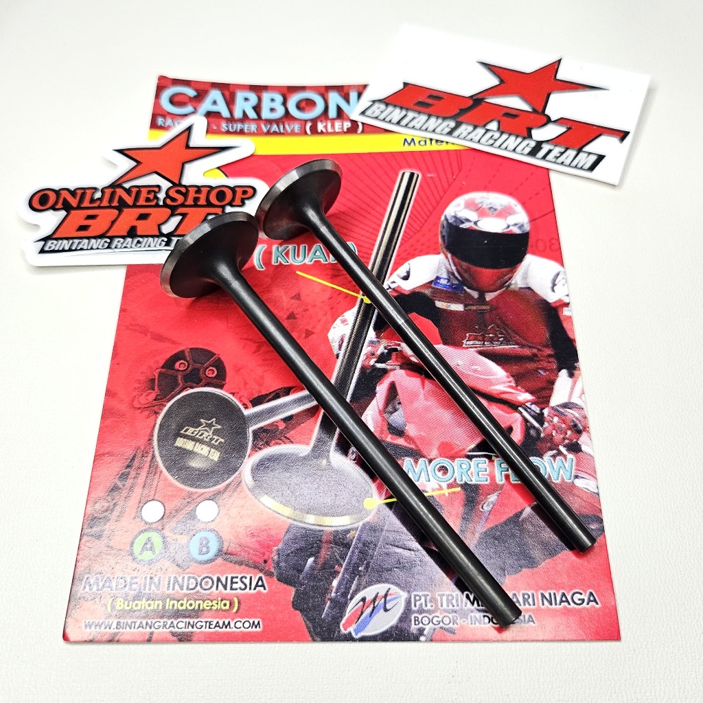 Jual PAYUNG KLEP BRT Valve Carbon AB Batang 5 mm IN EX Klep Racing 5mm | Shopee Indonesia