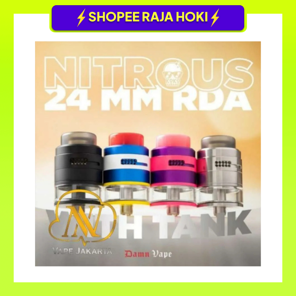 Jual NITROUS RDA 24MM WITH TANK BY DAMNVAPE NITROUS RDA 24MM AUTHENTIC ...