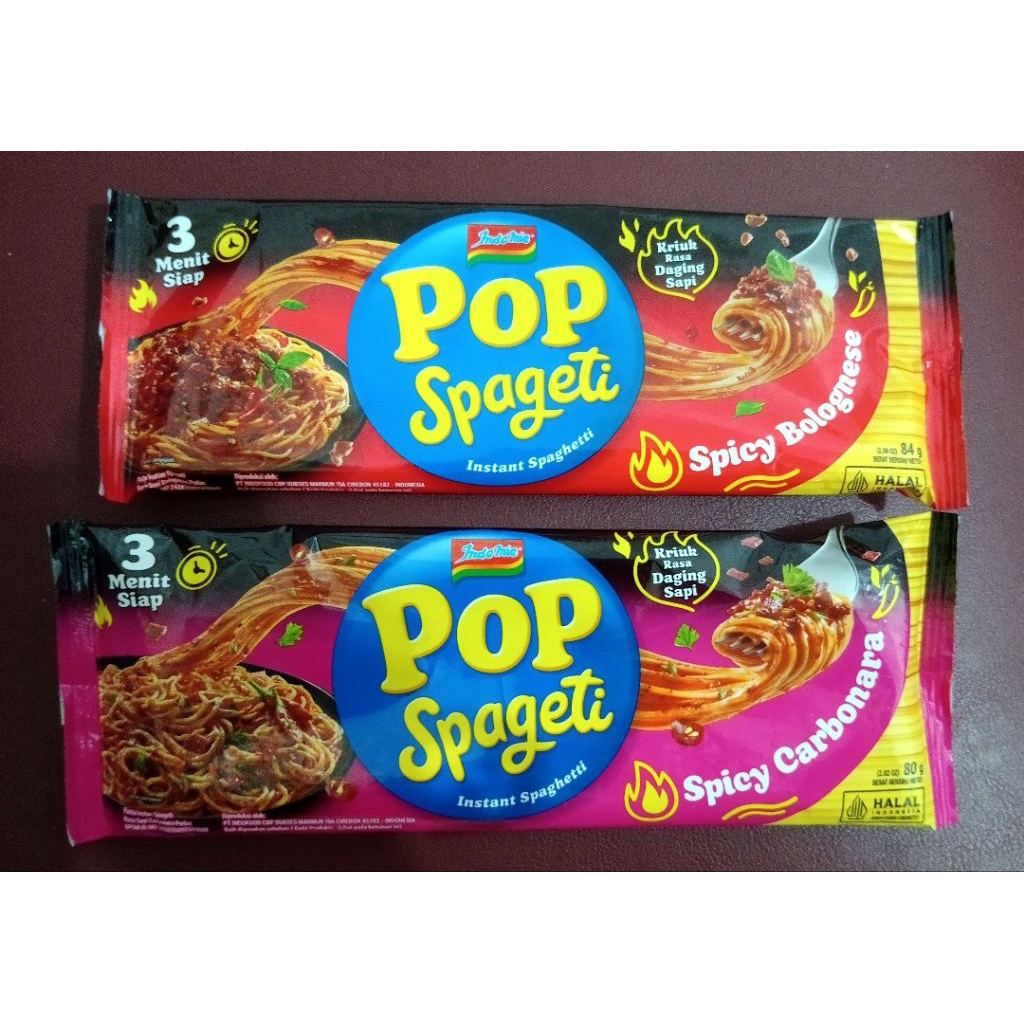 Jual INDOMIE POP SPAGETI INSTAN SPAGHETTI SPICY BOLOGNESE / SPICY ...