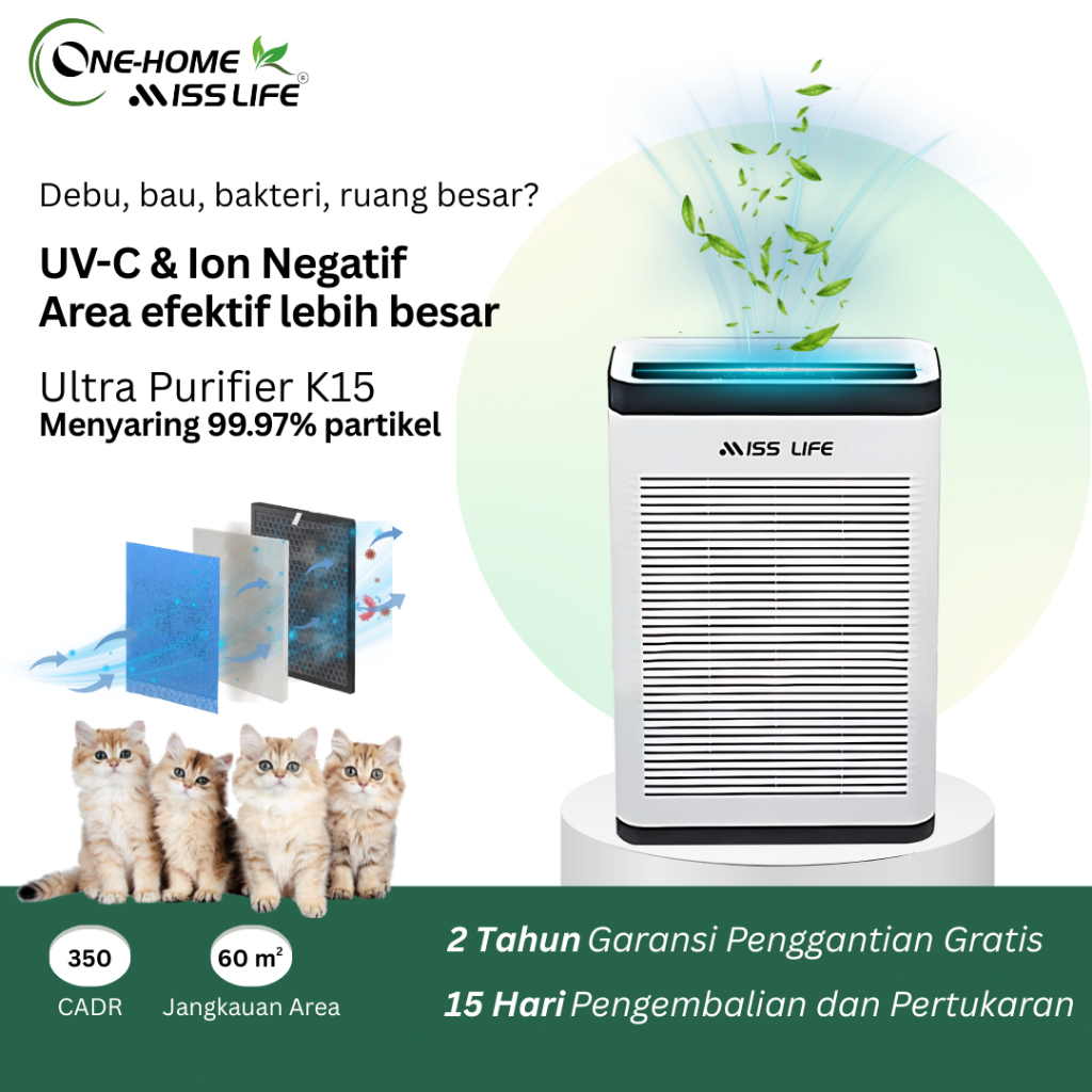 Jual Miss Life Air Purifier dengan Lampu UV Sterilisasi ONE HOME ...