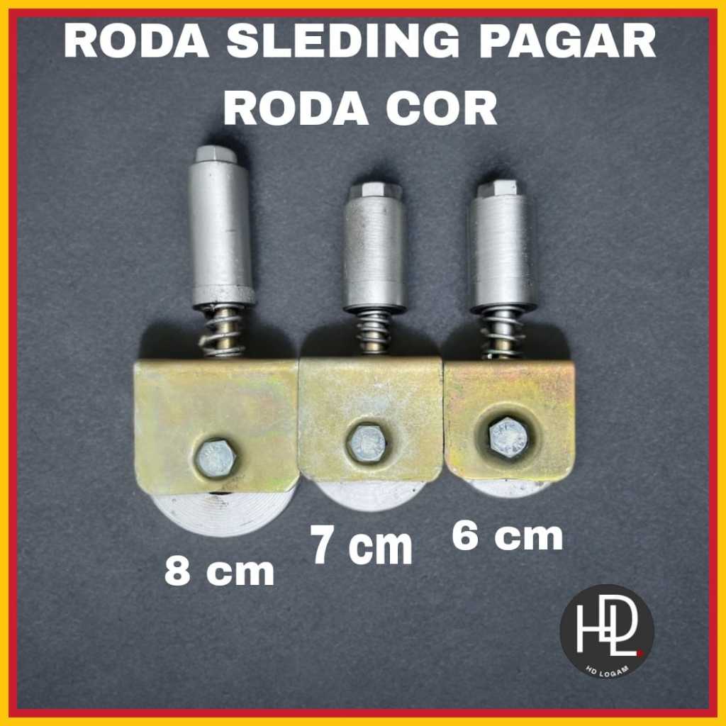 Jual Roda Sleding Pagar Cor ukuran 6.cm 7.cm dan 8.cm Rel Tikung Anti ...