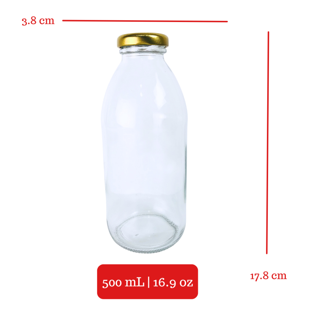 Jual Botol Kaca Tutup Stainless Putih 500 mL | Glass Bottle | Botol ...