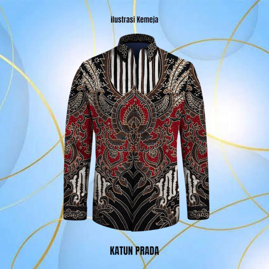 Jual Bahan Batik Tulis Exlusive Katun Prada Asli Manual Pola Kemeja N1 ...
